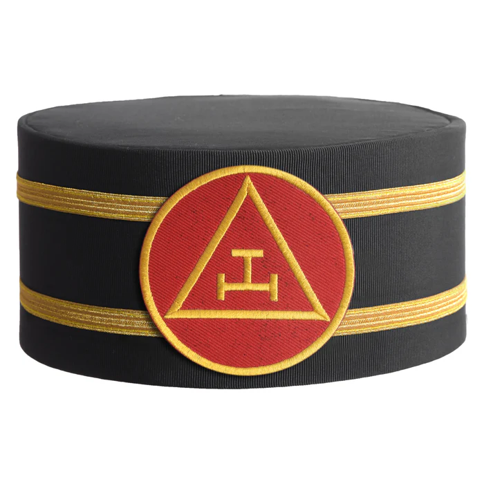 Royal Arch Chapter Crown Cap - Red Triple Tau with Gold Braids ...